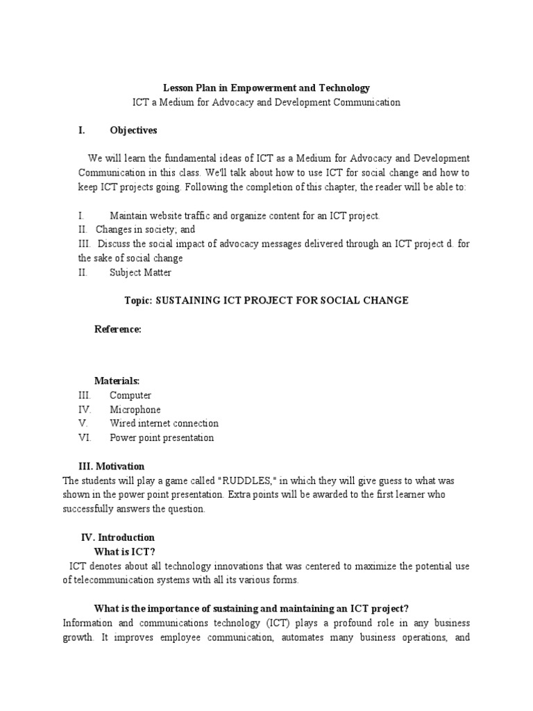 Sustaining ICT Projects for Social Change | PDF | Educational ...