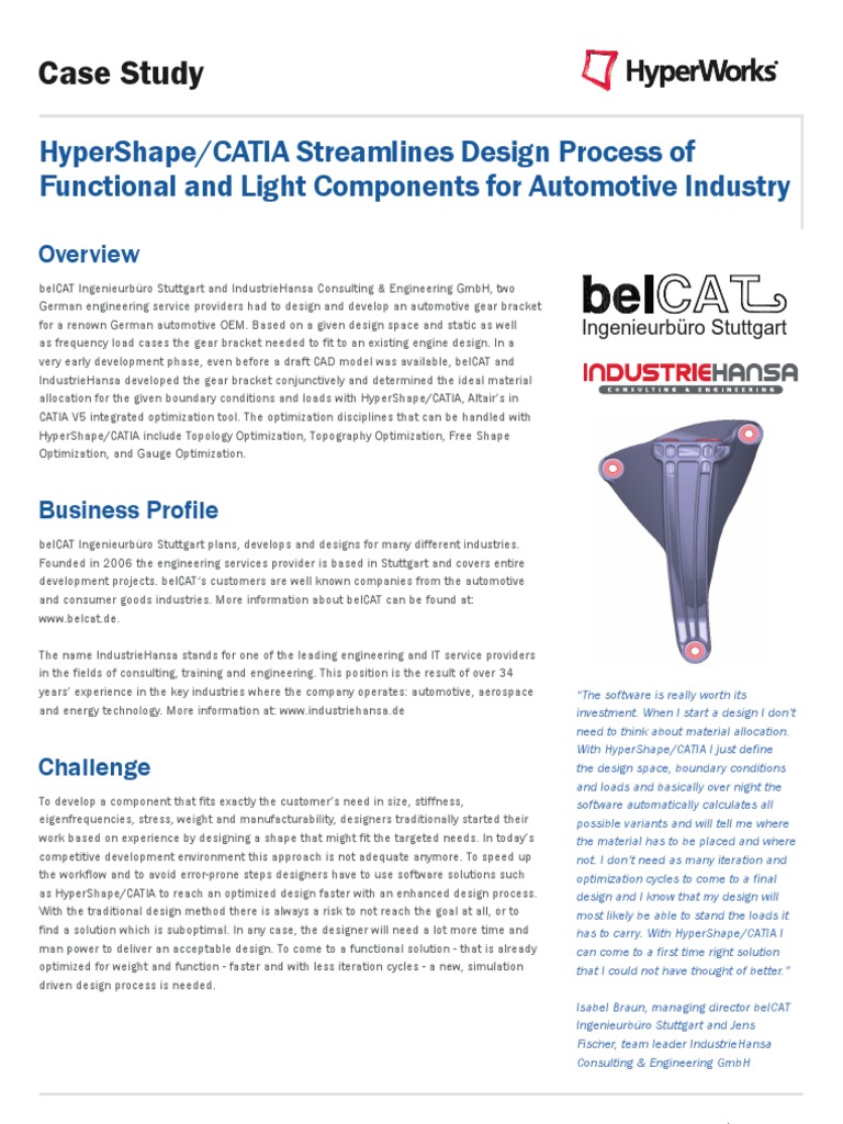 HyperShape/CATIA Streamlines Design Process of Functional and Light ...