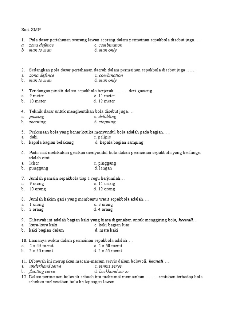 Soal SMP | PDF