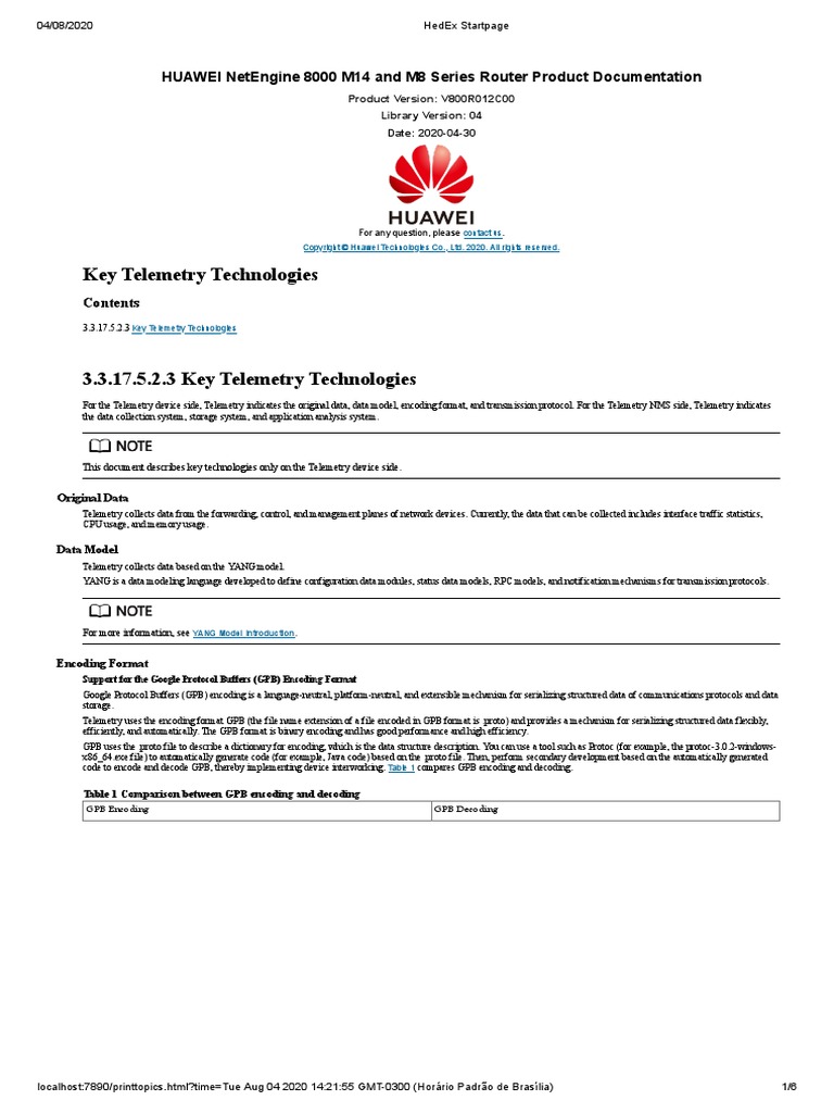 Key Telemetry Technologies: Huawei Netengine 8000 M14 and M8 Series ...