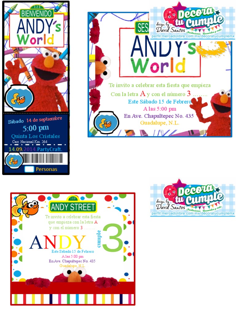 Invitaciones Elmo | PDF Invitaciones Elmo | PDF