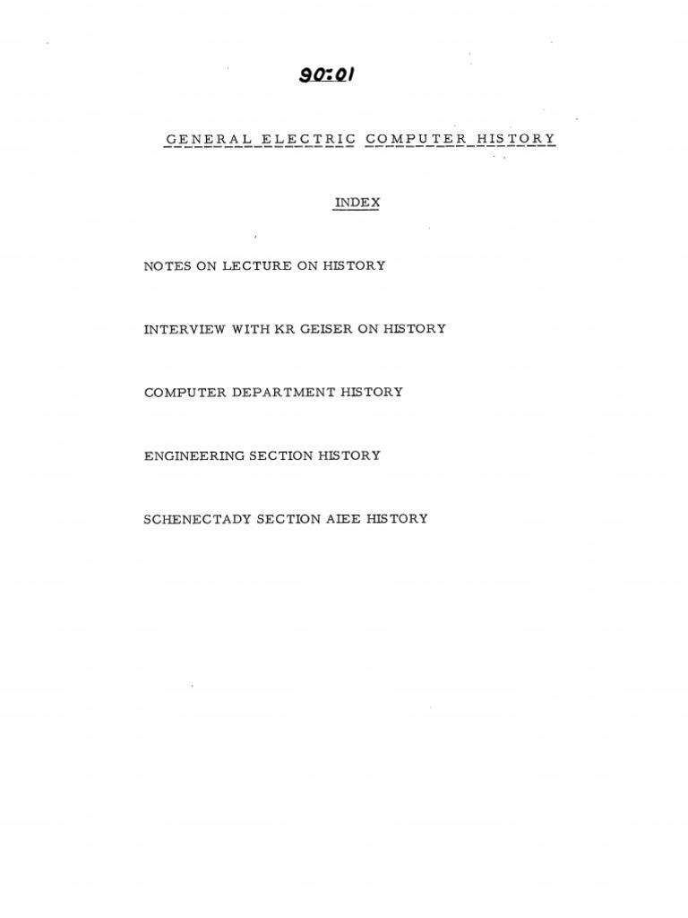 GE Computer History 1950s | PDF
