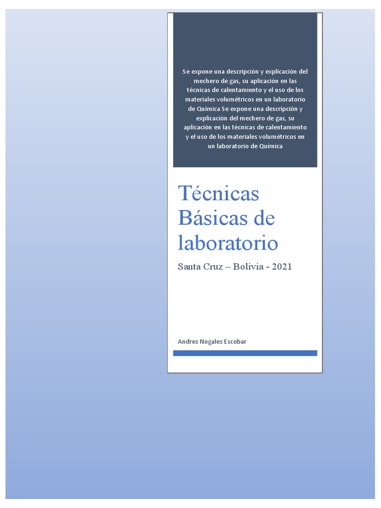 Técnicas básicas de laboratorio: Descripción y aplicación del mechero ...