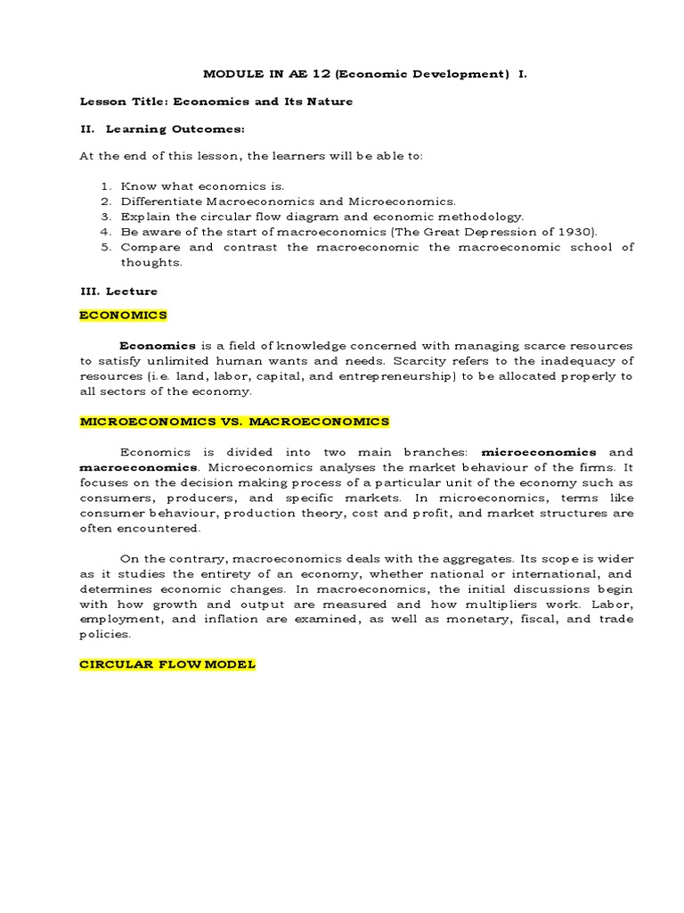 Lesson 1-8 Economic Development | PDF | Cost Of Living | Macroeconomics