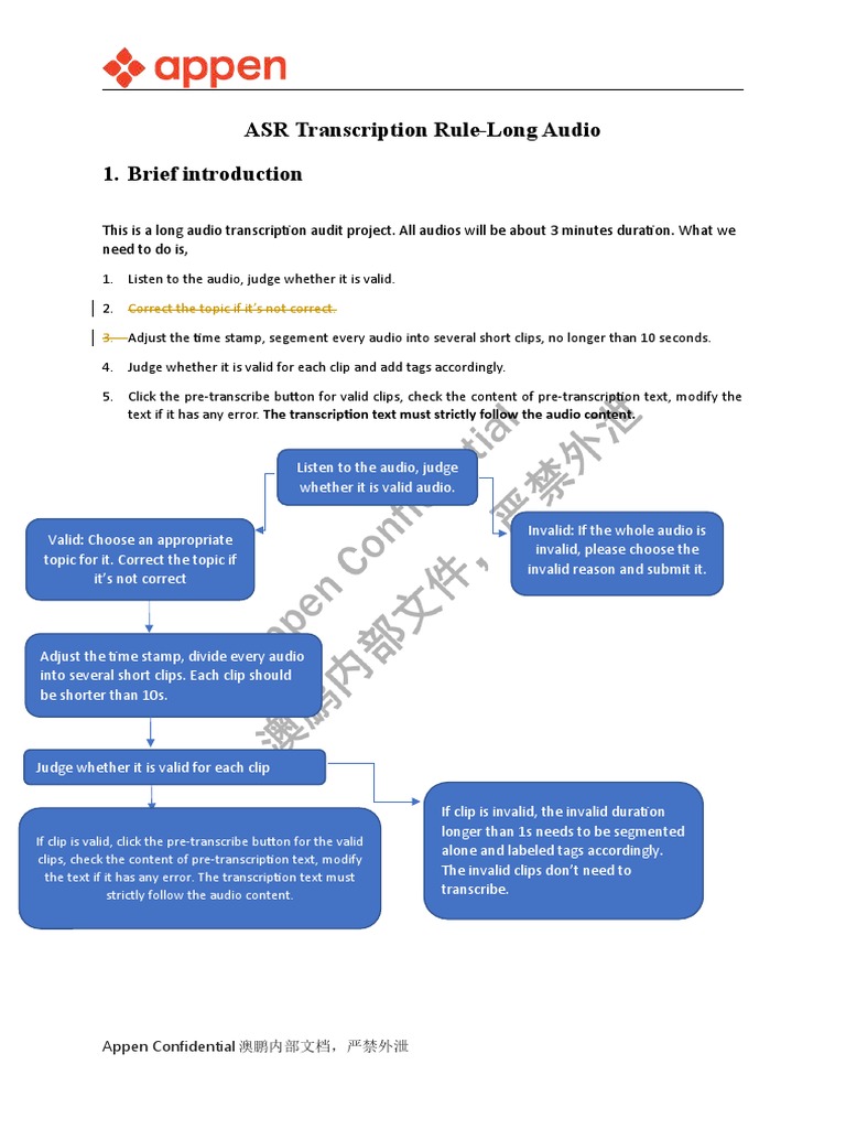 Ake ASR Transcription Rule (En) - Long Audio | PDF | Word | English ...