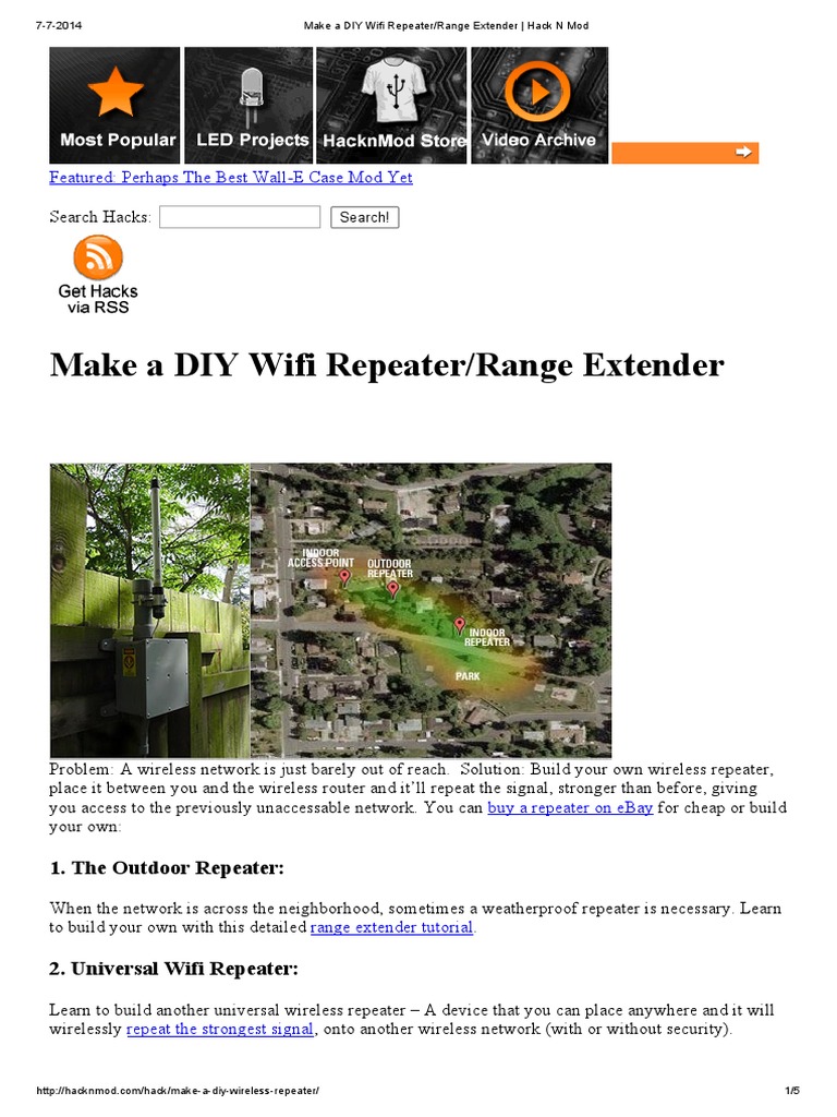 Make A DIY Wifi Repeater - Range Extender - Hack N Mod | PDF | Wi Fi ...