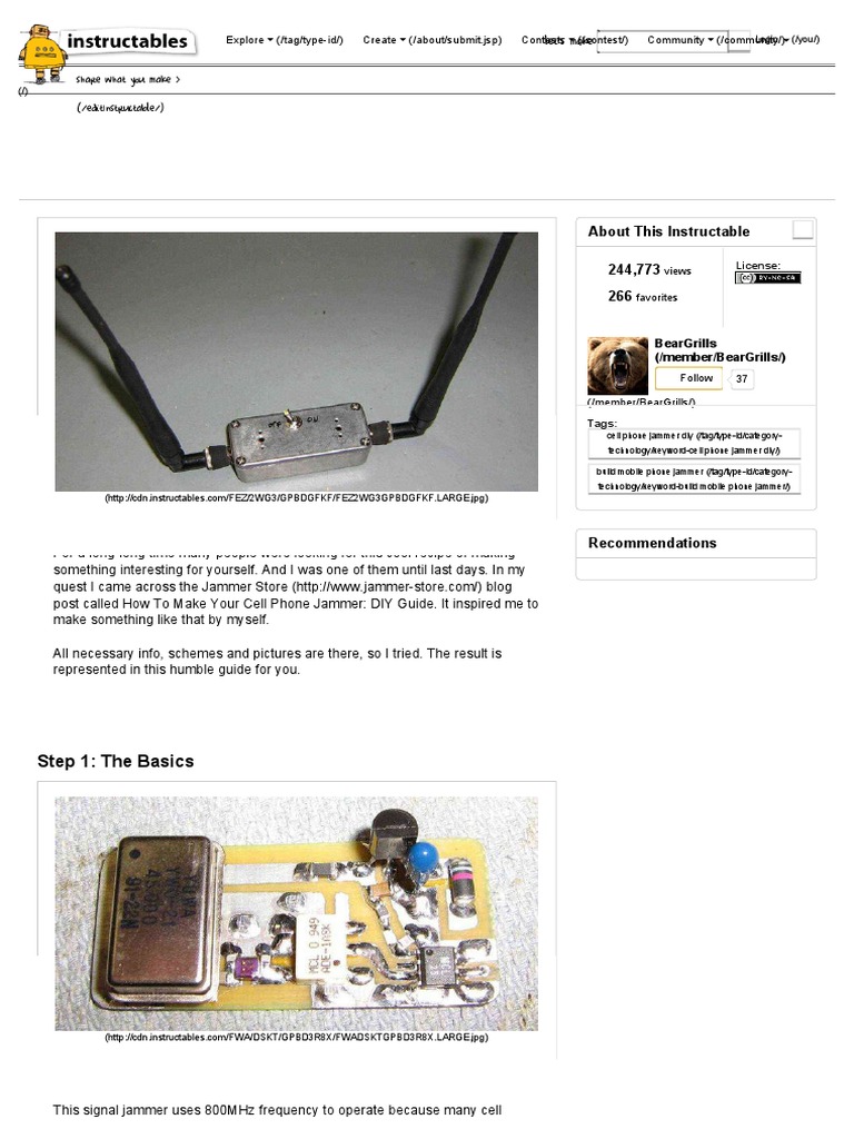 How To Create Your Signal Jammer | PDF | Printed Circuit Board ...