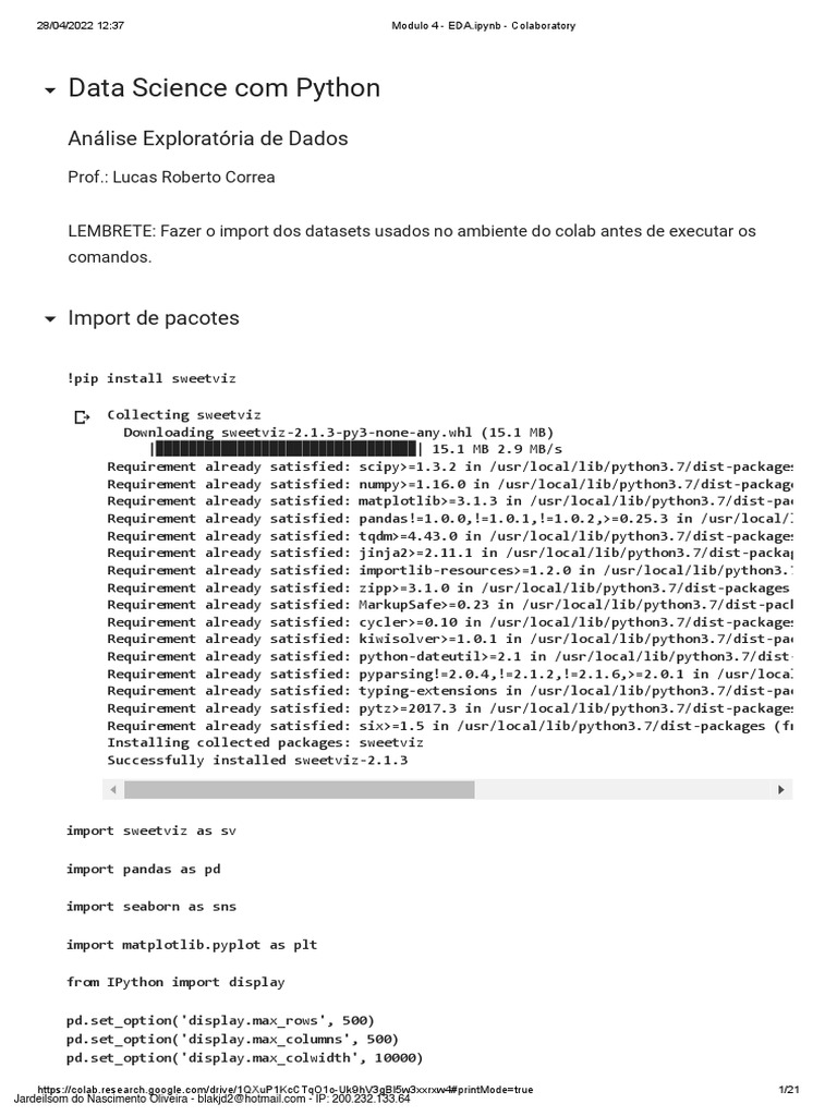 Modulo 4 Eda Ipynb Colaboratory Pdf Data Processing Computer Science 0064