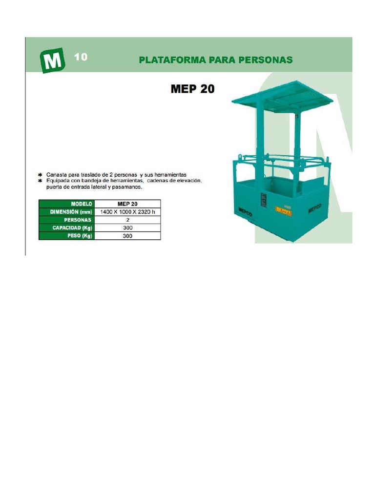 Ficha Tecnica M20 | PDF