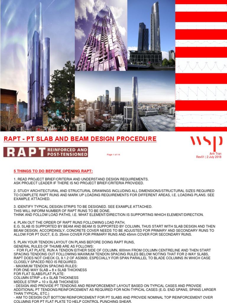 RAPT - PT Slab and Beam Design Procedure Rev01 | PDF | Beam (Structure ...