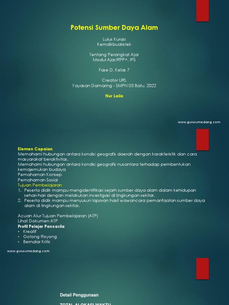 Potensi Sumber Daya Alam di Indonesia | PDF