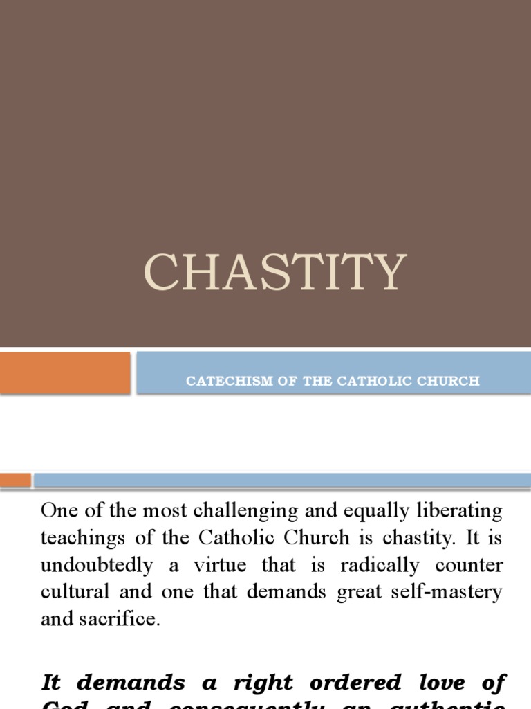 Chastity Catechism Of The Catholic Church Pdf Chastity Marriage
