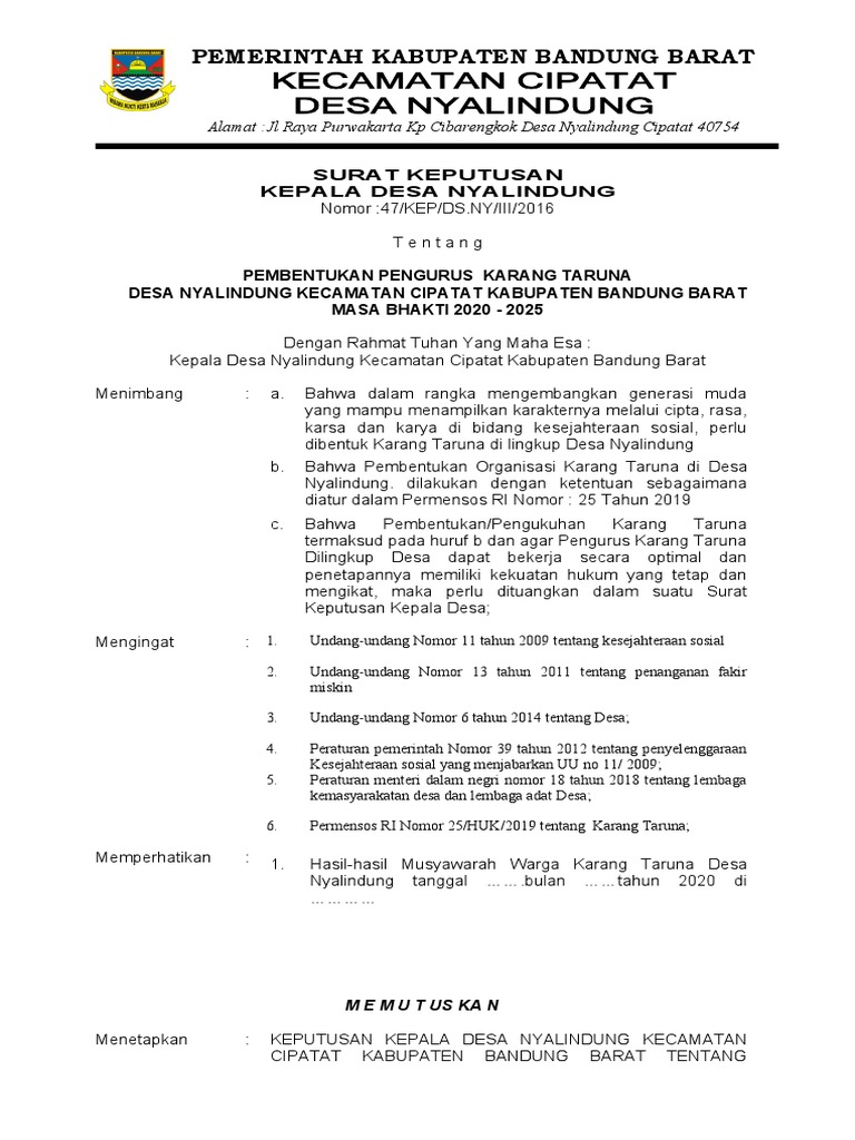 SK KTD Nyalindung | PDF