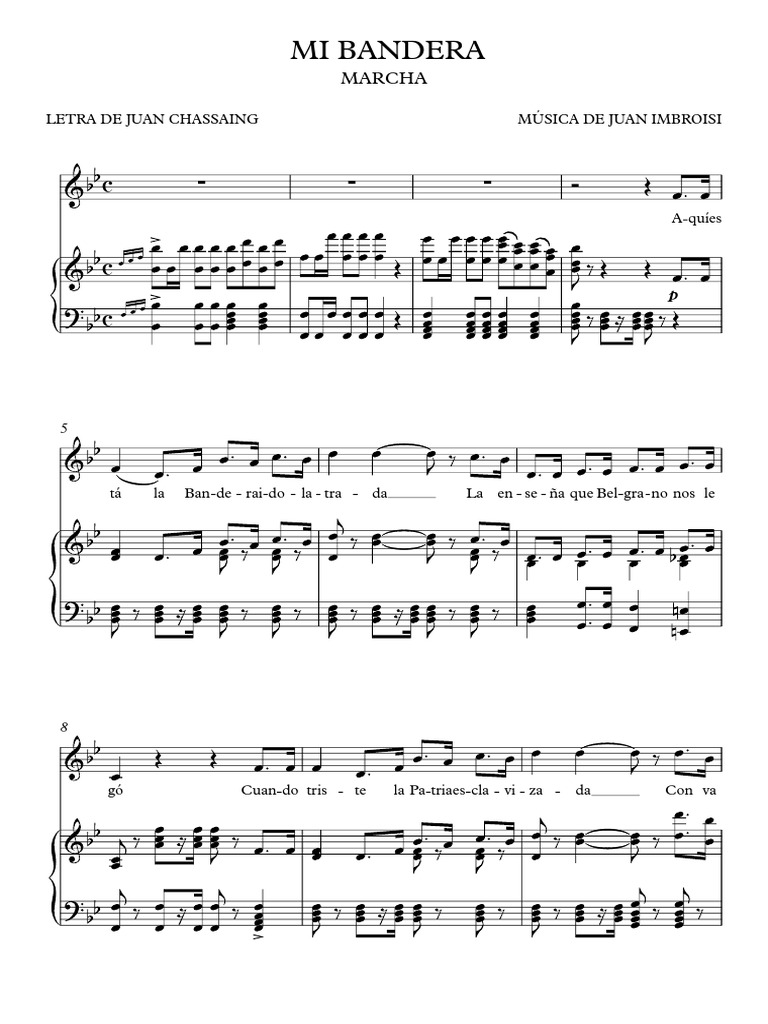 Mi Bandera - Marcha | PDF