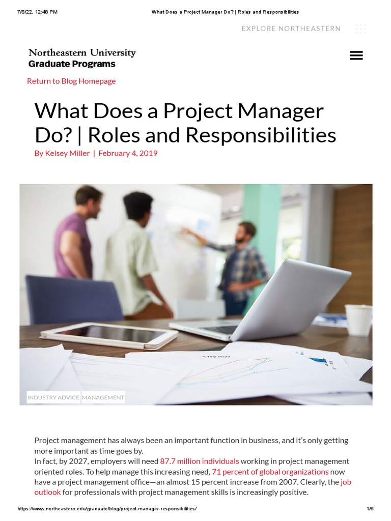What Does A Project Manager Do - Roles and Responsibilities | PDF ...