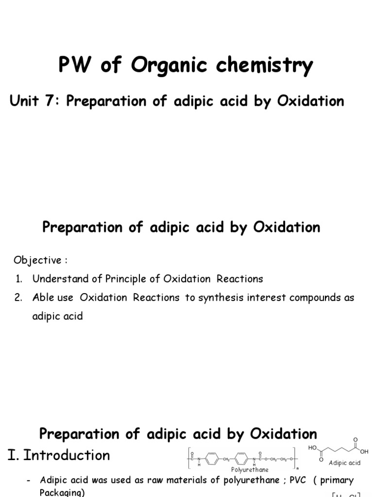 Oxidation of Cyclohexene to Adipic Acid: A Microscale Laboratory Experiment on the Synthesis of ...