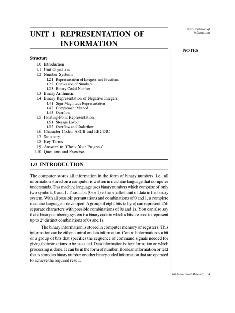 Unit 1 | PDF | Binary Coded Decimal | Byte