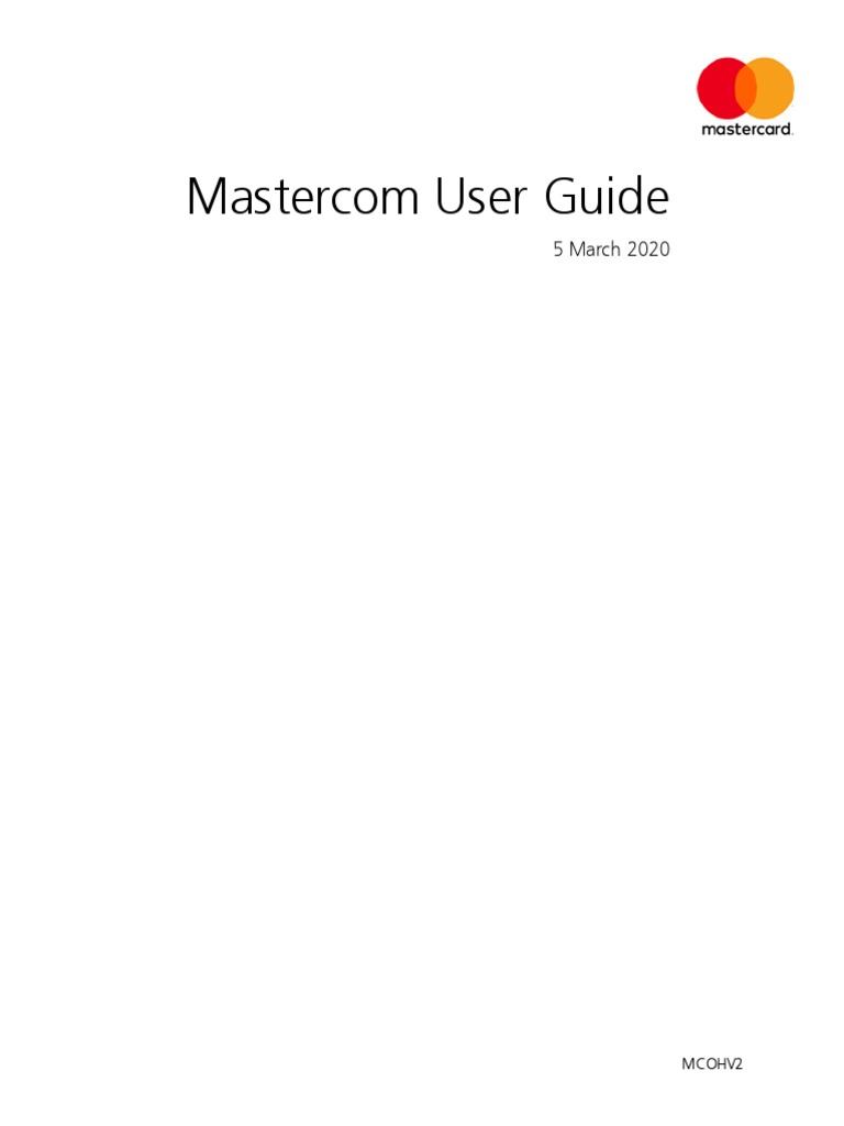 Mastercom User Guide | PDF | Debit Card | Master Card