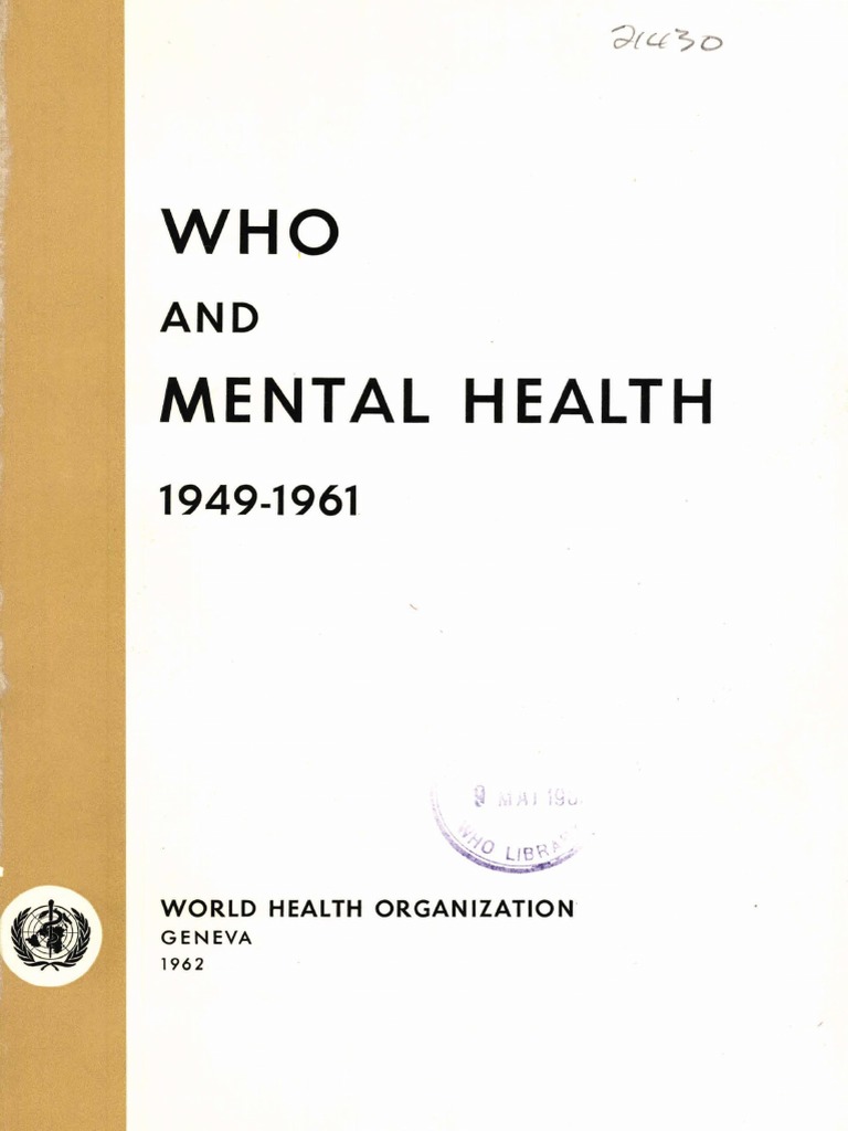 WHO Mental Health 1949 1961 Eng | PDF | Psychiatry | Mental Health