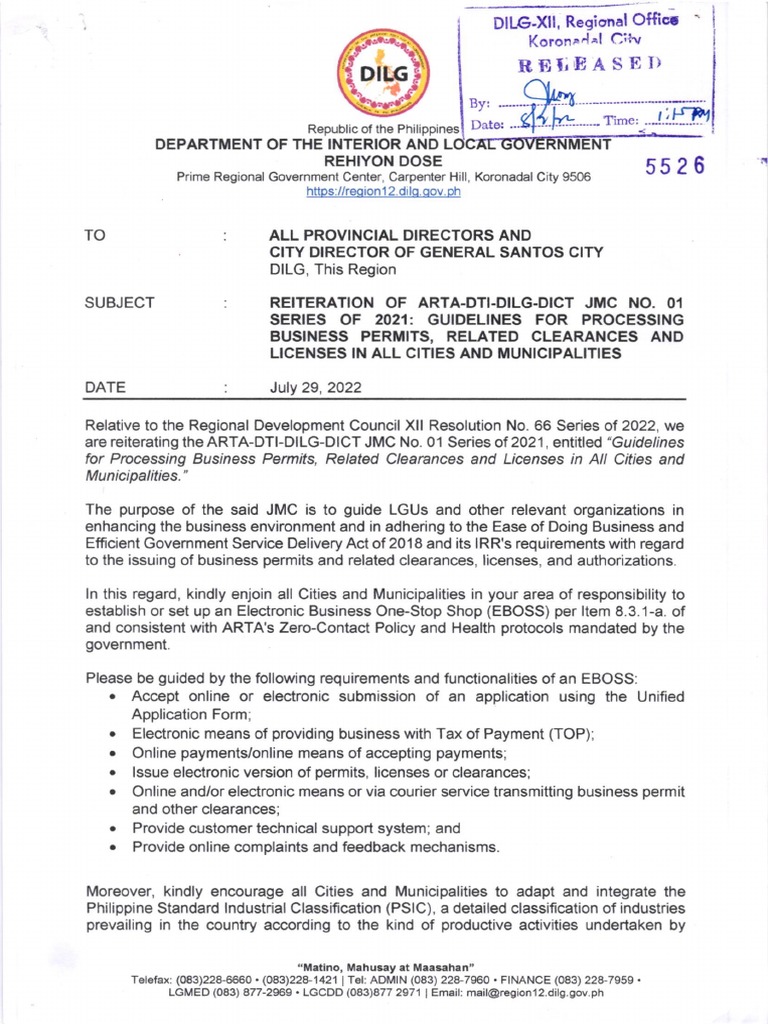 Reiteration of Arta-Dti-Dilg-Dict JMC No. 01 S. of 2021 | PDF ...
