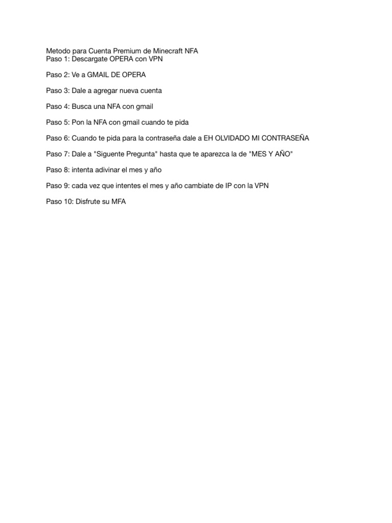 Metodo MFA Minecraft Premiun.-1-1 | PDF