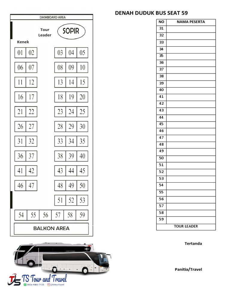 DENAH Duduk Bus 59 | PDF