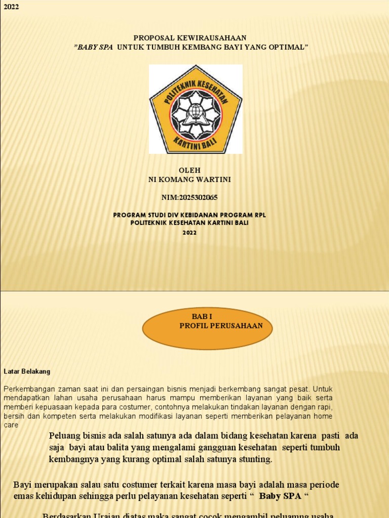 PP Proposal Kewirausahaan Wartini | PDF