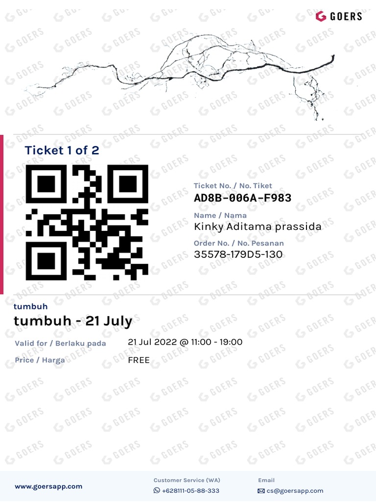 (Event Ticket) Tumbuh - 21 July - Tumbuh - 1 35578-179D5-130 | PDF