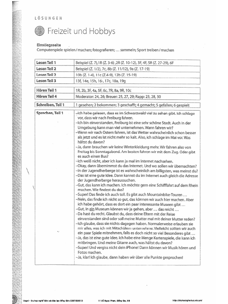 Lösungen Und Transkriptionen Von So Gehts Noch Besser Neu A2 - B1 | PDF