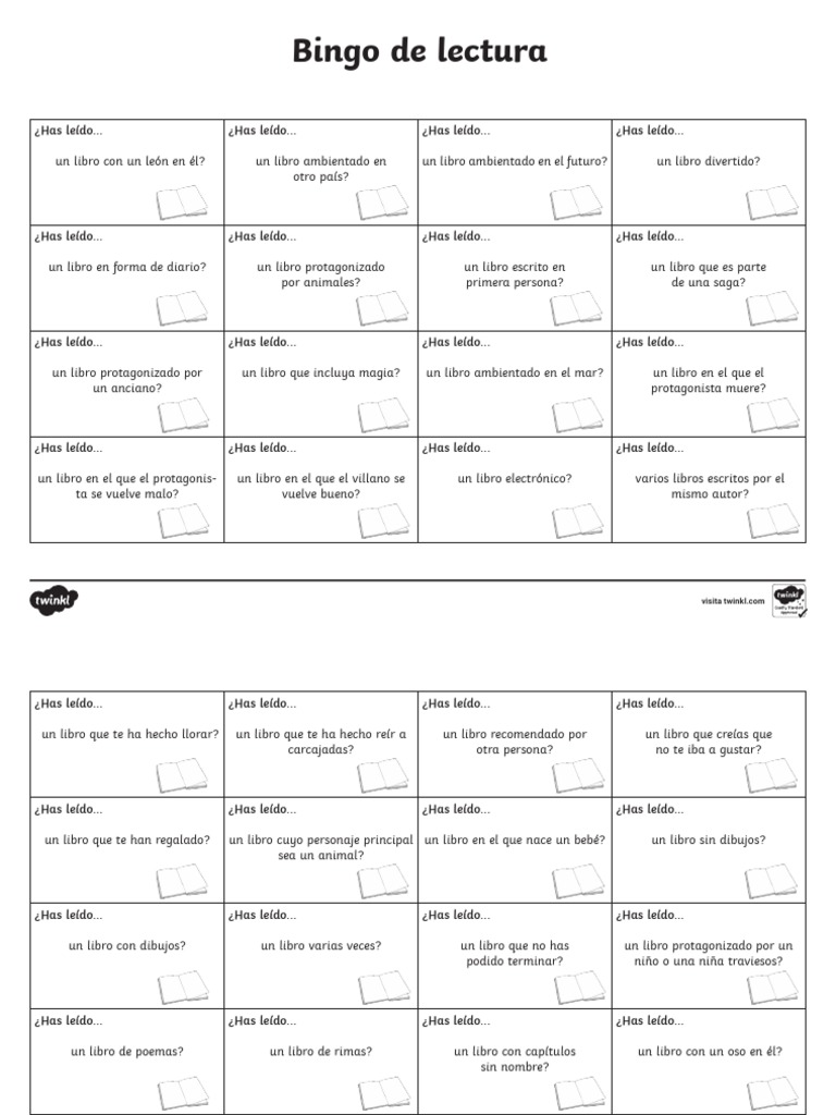 Bingo de Lectura | PDF