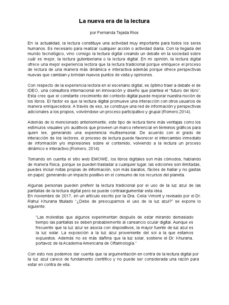 La Nuera Era de La Lectura | PDF | Información | Cognición
