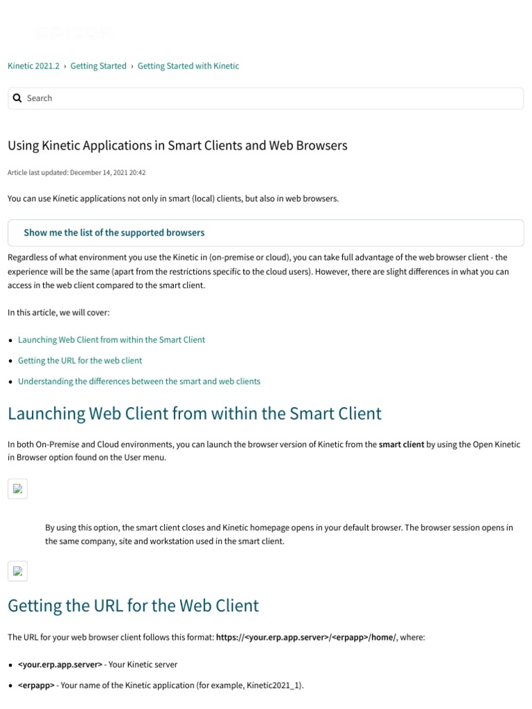 Using Kinetic Applications in Smart Clients and Web Browsers - Kinetic ...
