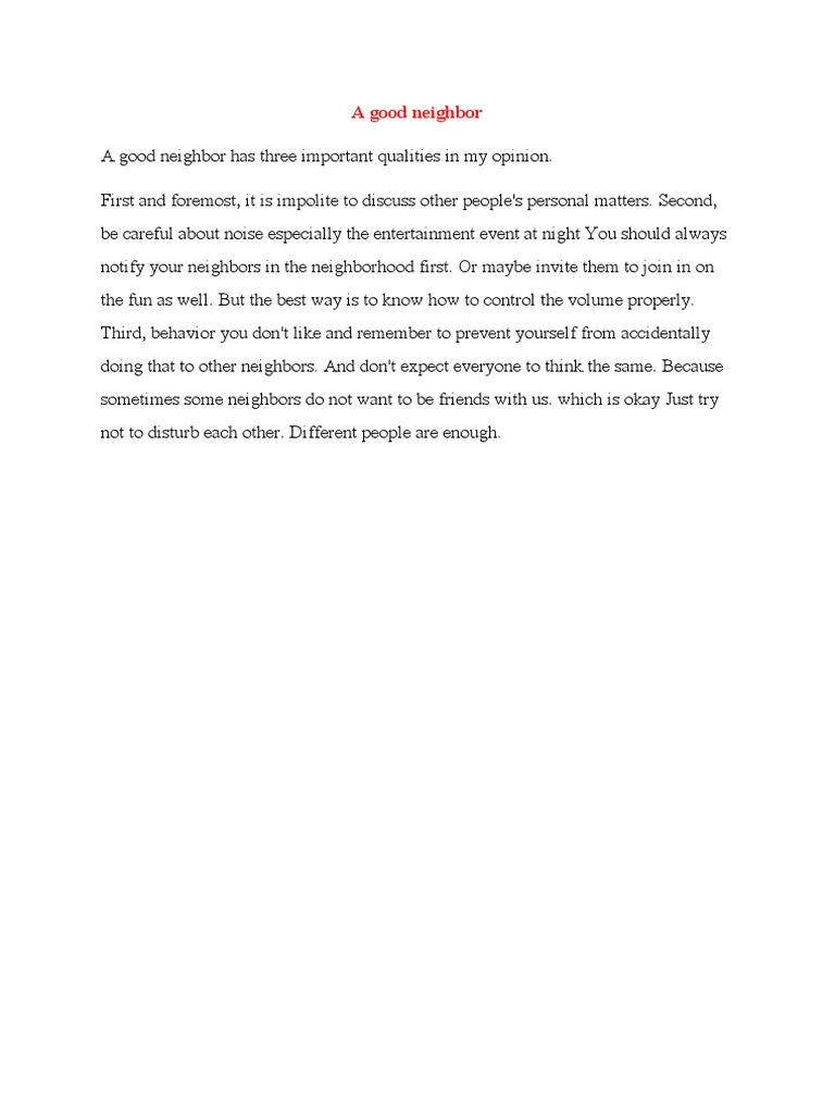 A Good Neighbor Pt.02 | PDF | Lifestyle