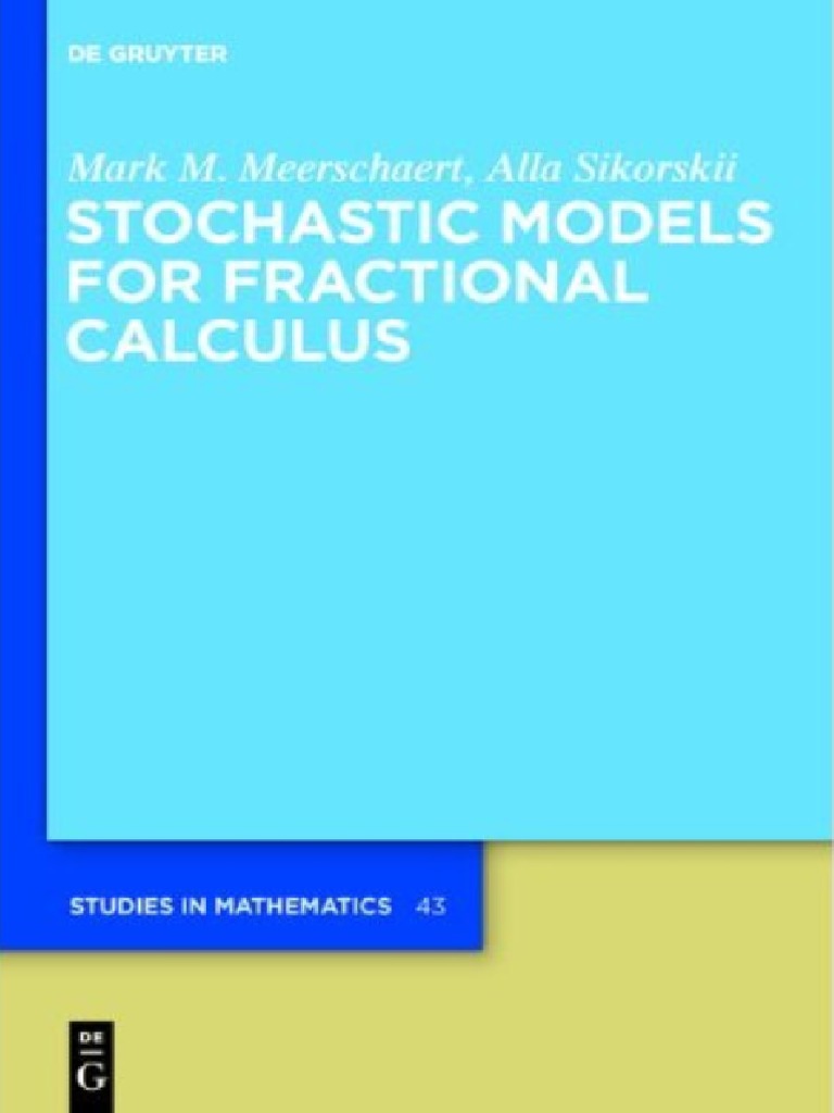 (Mark M. Meerschaert) Stochastic Models For Fracti | PDF | Diffusion ...