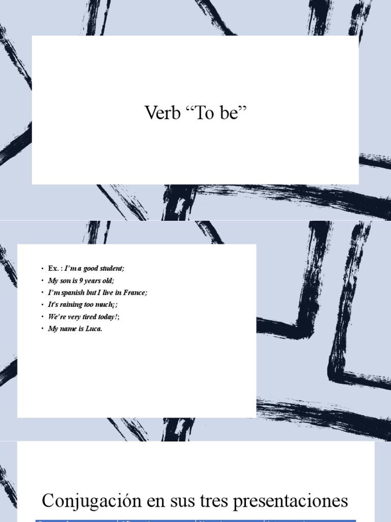 Verb To Be | PDF | Linguistic Typology | Syntax