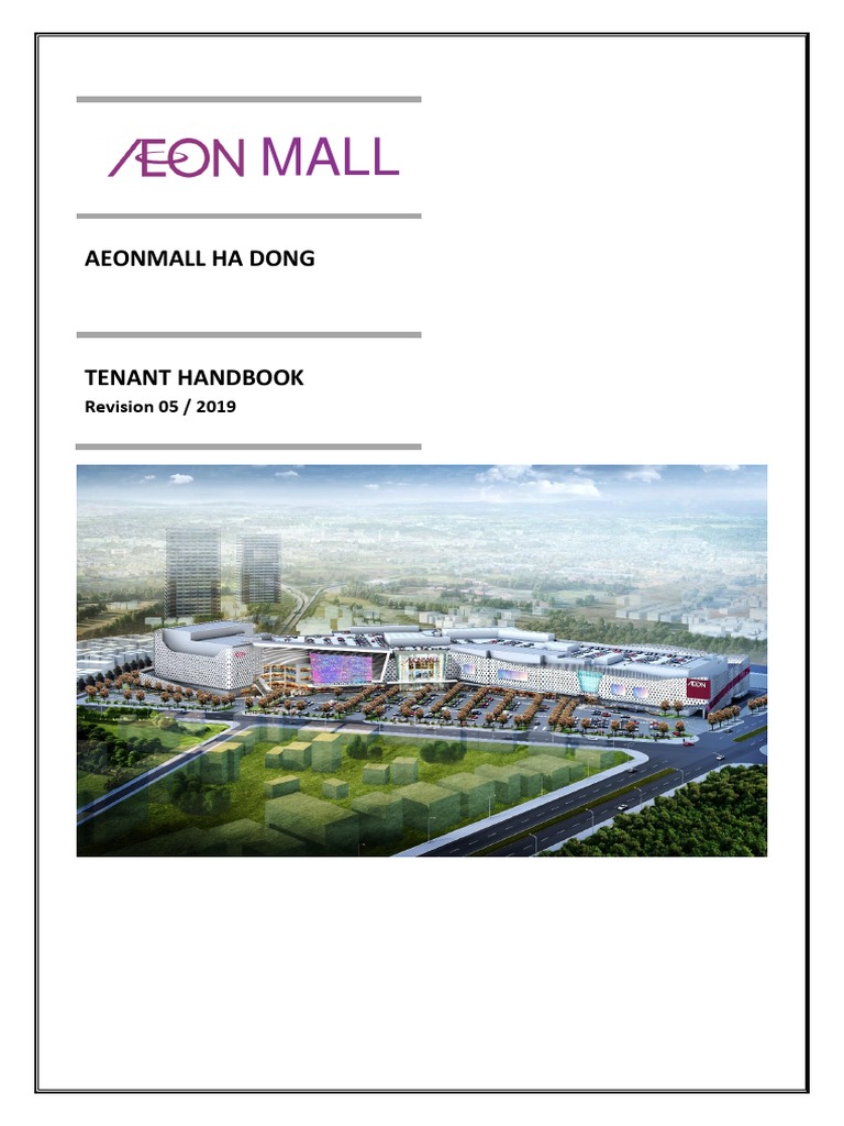 AEON Mall Ha Dong Tenant Handbook | PDF | Leasehold Estate | Fire ...