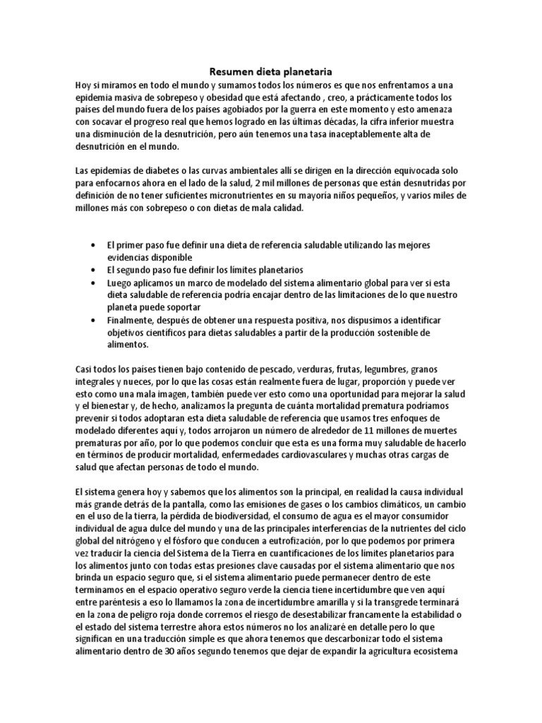 Dieta Planetaria | PDF | Dieta | Obesidad