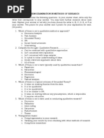 Research Methodology Exam Questions | PDF