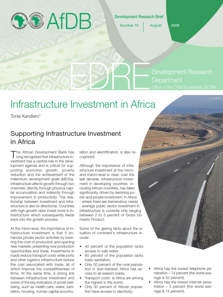 Infrastructure Investment in Africa | PDF | African Development Bank ...