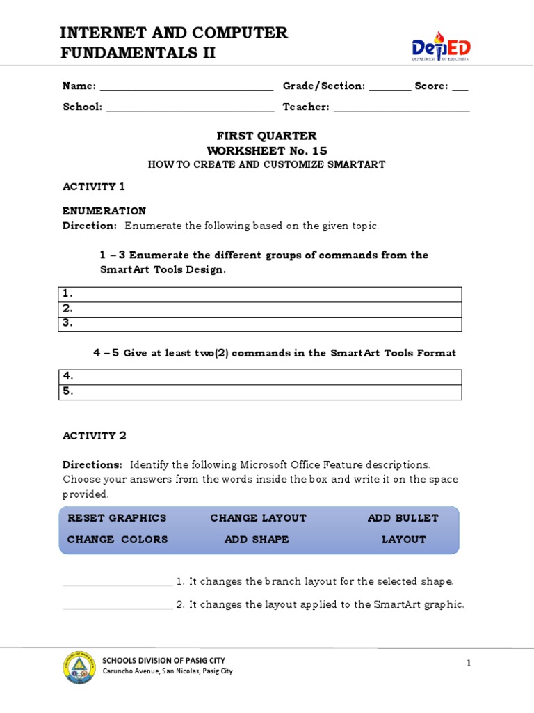 Sptve - Icf 8 - Q1 - DW15 | PDF | Graphics | Computer Science