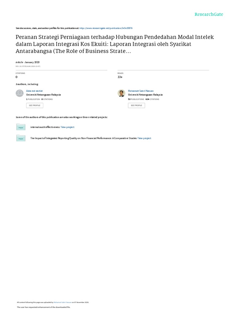 Contoh Projek Akhir Pdf