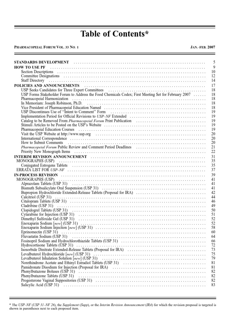 PF 2007 - Vol 33 | Download Free PDF | Pharmacology | Pharmaceutical ...