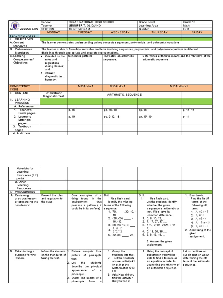 G10-Q1 DLL | PDF | Mean | Learning