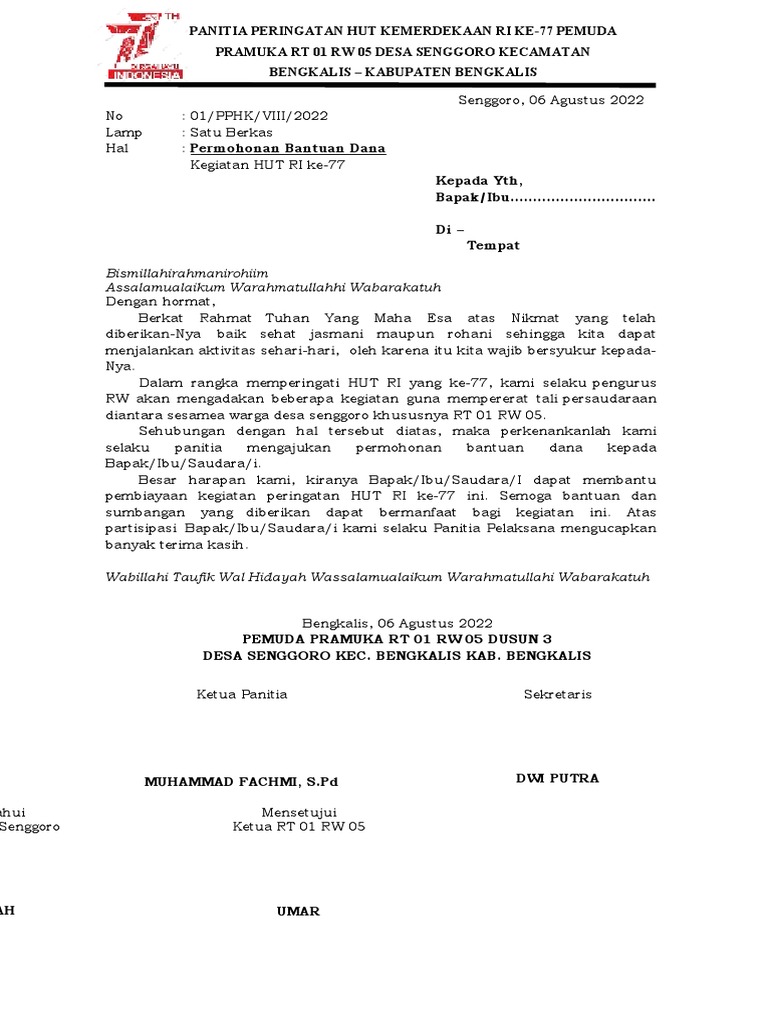 Proposal 17 RT 01 RW 05 | PDF