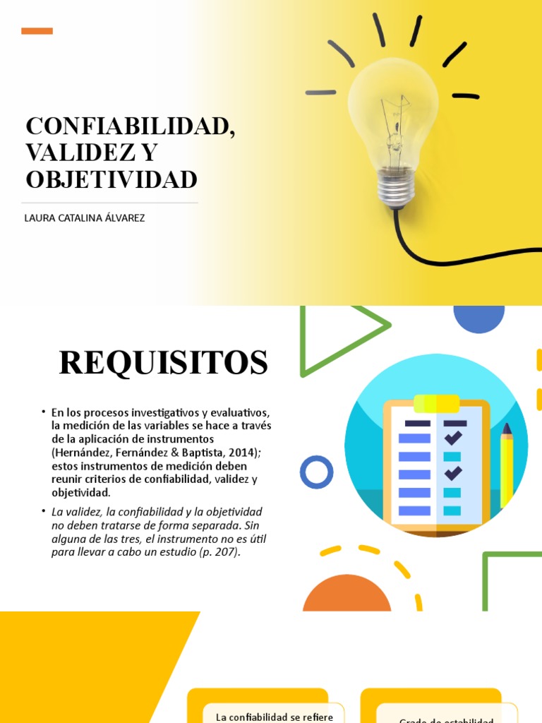 Confiabilidad, Validad y Objetividad | PDF | Validez (Estadísticas ...