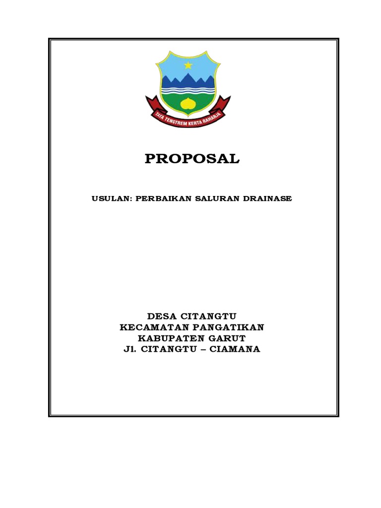PROPOSAL Drainase | PDF