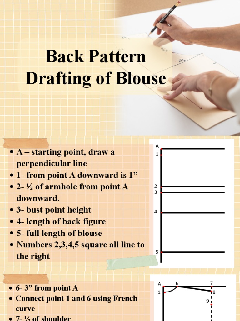 Blouse Back Pattern Drafting Guide | PDF | Teaching Methods & Materials