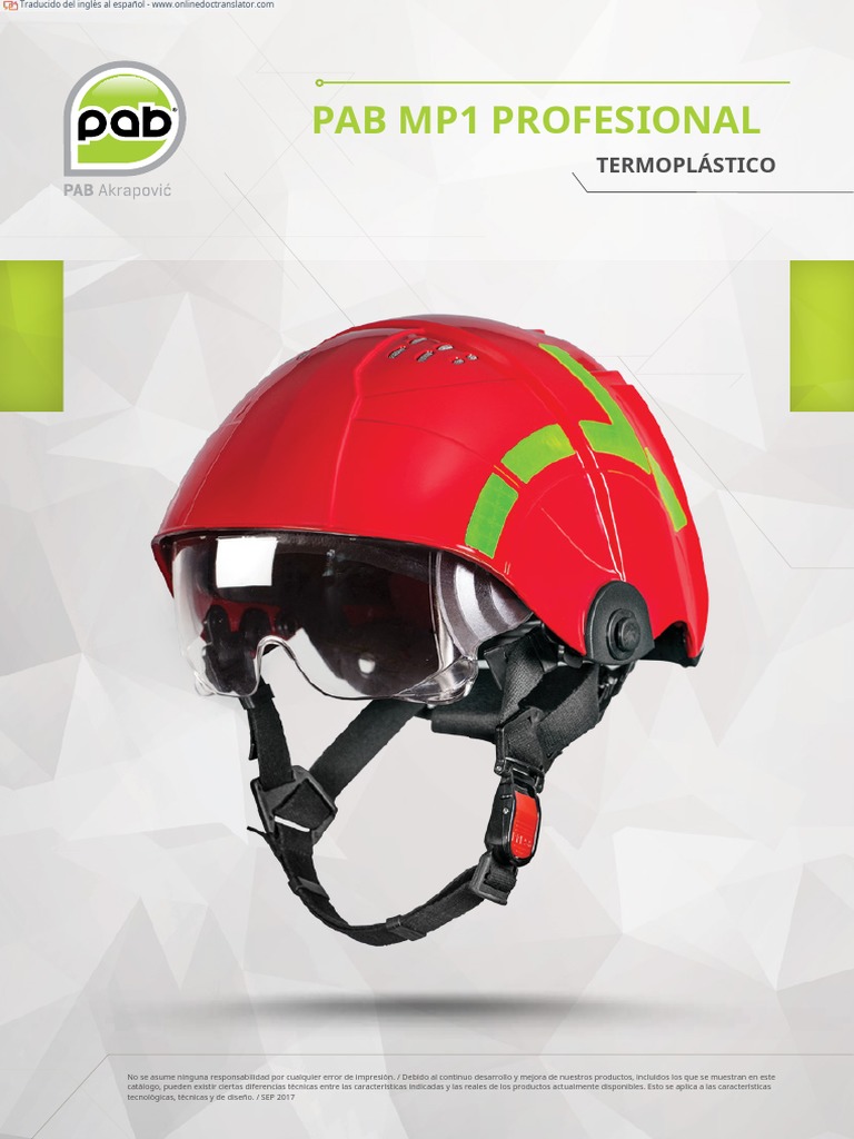 CASCO PAB MP1 PROFESSIONAL - En.es | PDF | Casco