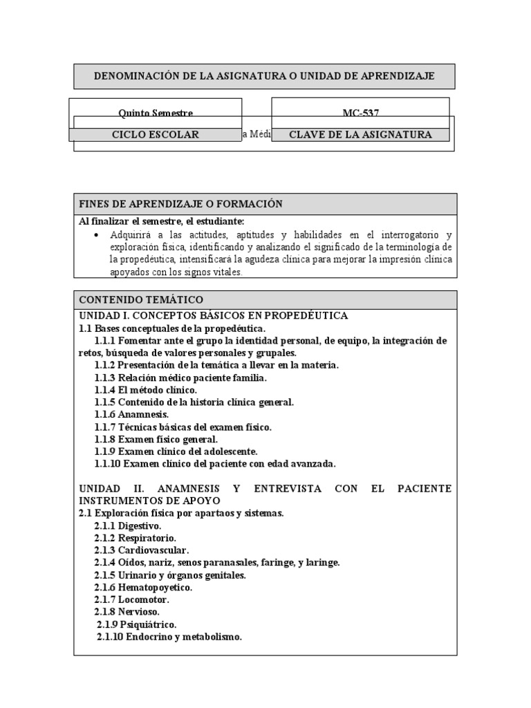Propedeutica Medico Quirurgica Ii 2022 | PDF | Examen físico | Aprendizaje Propedeutica Medico Quirurgica Ii 2022 | PDF | Examen físico | Aprendizaje