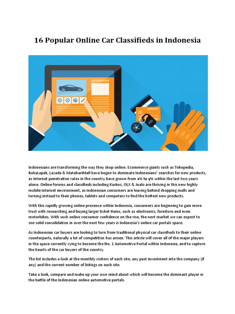 16 Popular Online Car Classifieds in Indonesia | PDF | Classified ...